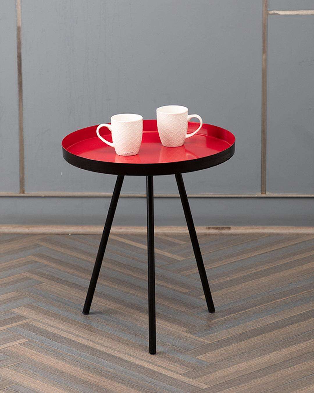 Metal Tripod Table - Bluee
