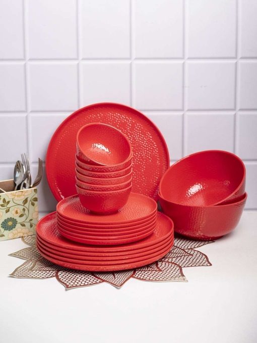 Red Dinner Sets - 20 Pcs - Bluee