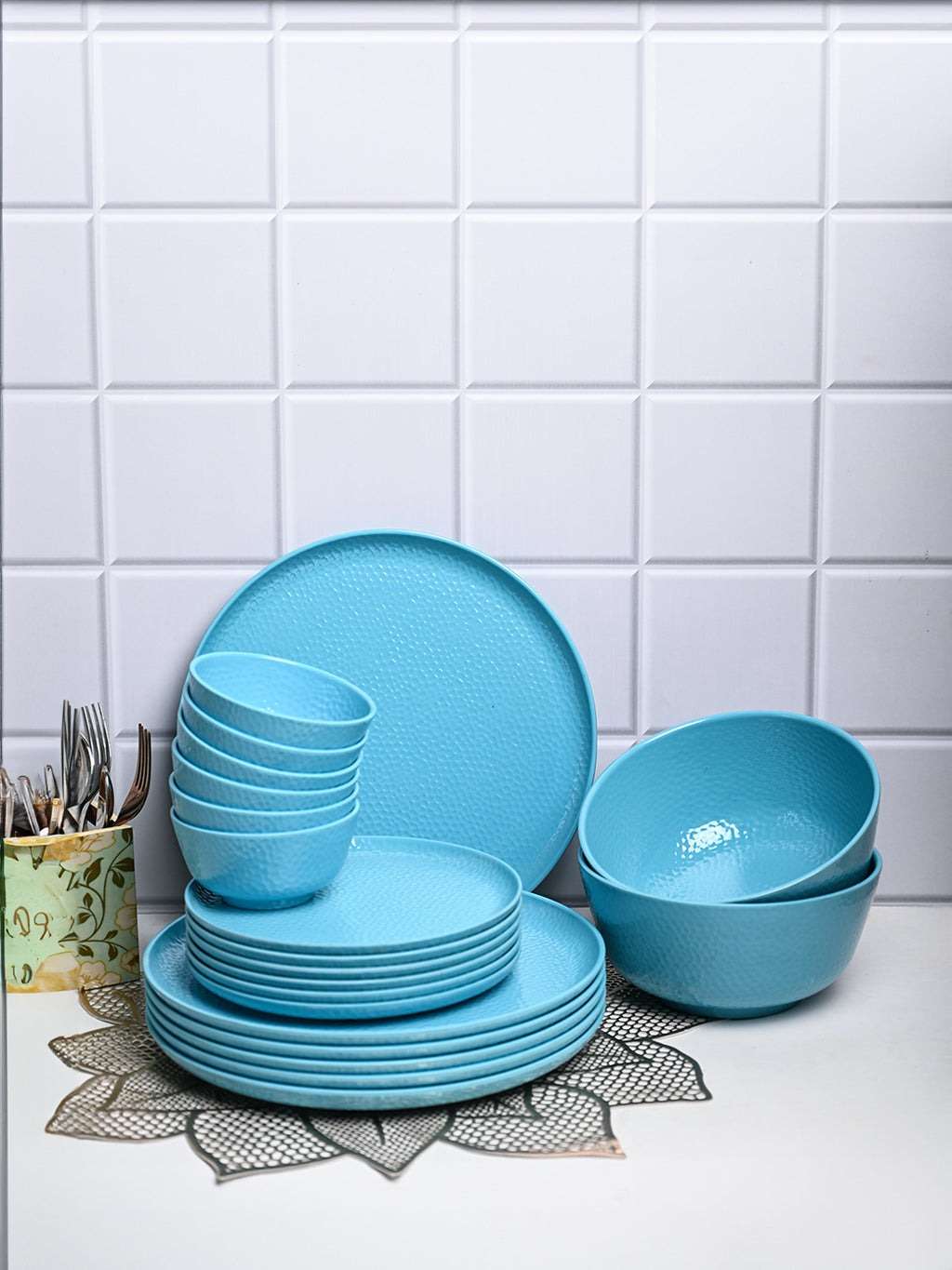 Turquoise Dinner Sets - 20 Pcs - Bluee
